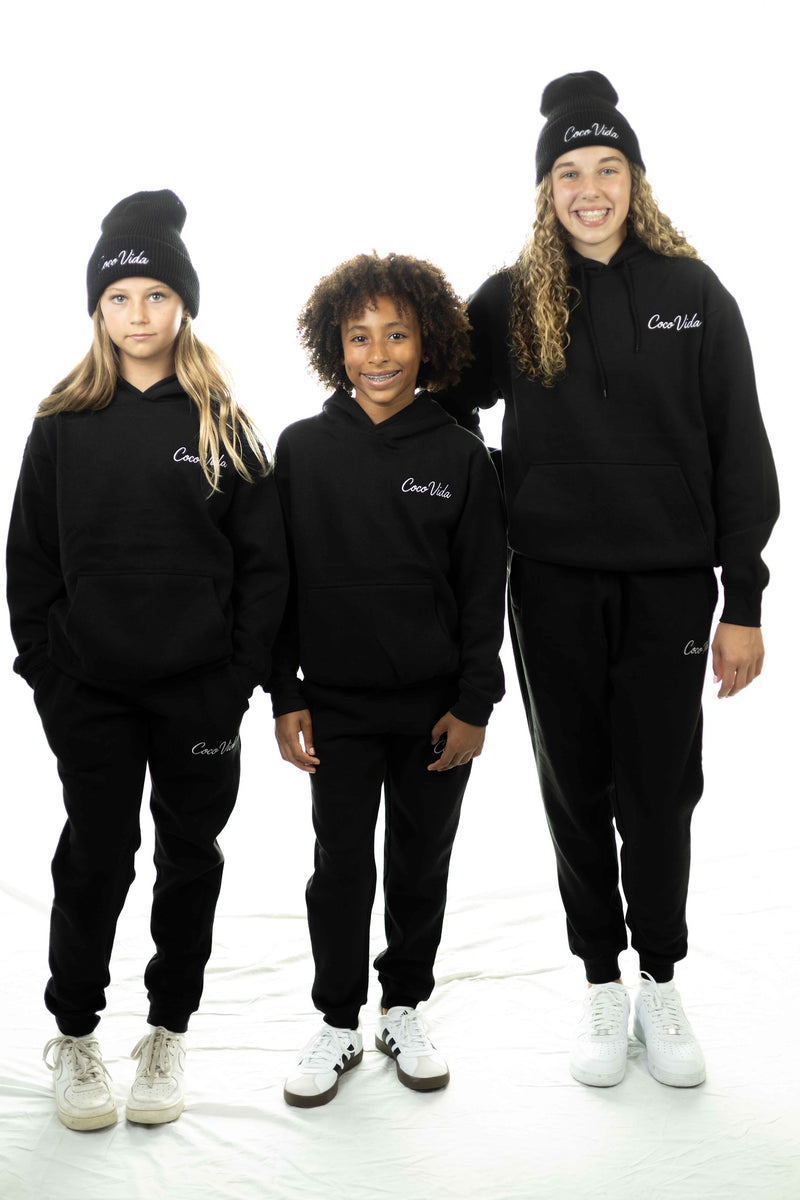 FALL25 BLACK ADULT JOGGER Sweatpants – Coco Vida Co